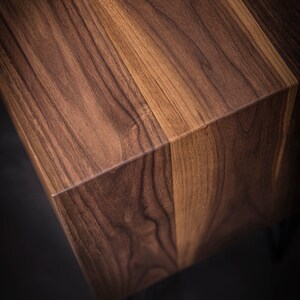 Vinyl Record Console, Turntable Stand, Solid Walnut Wood Storage on ...