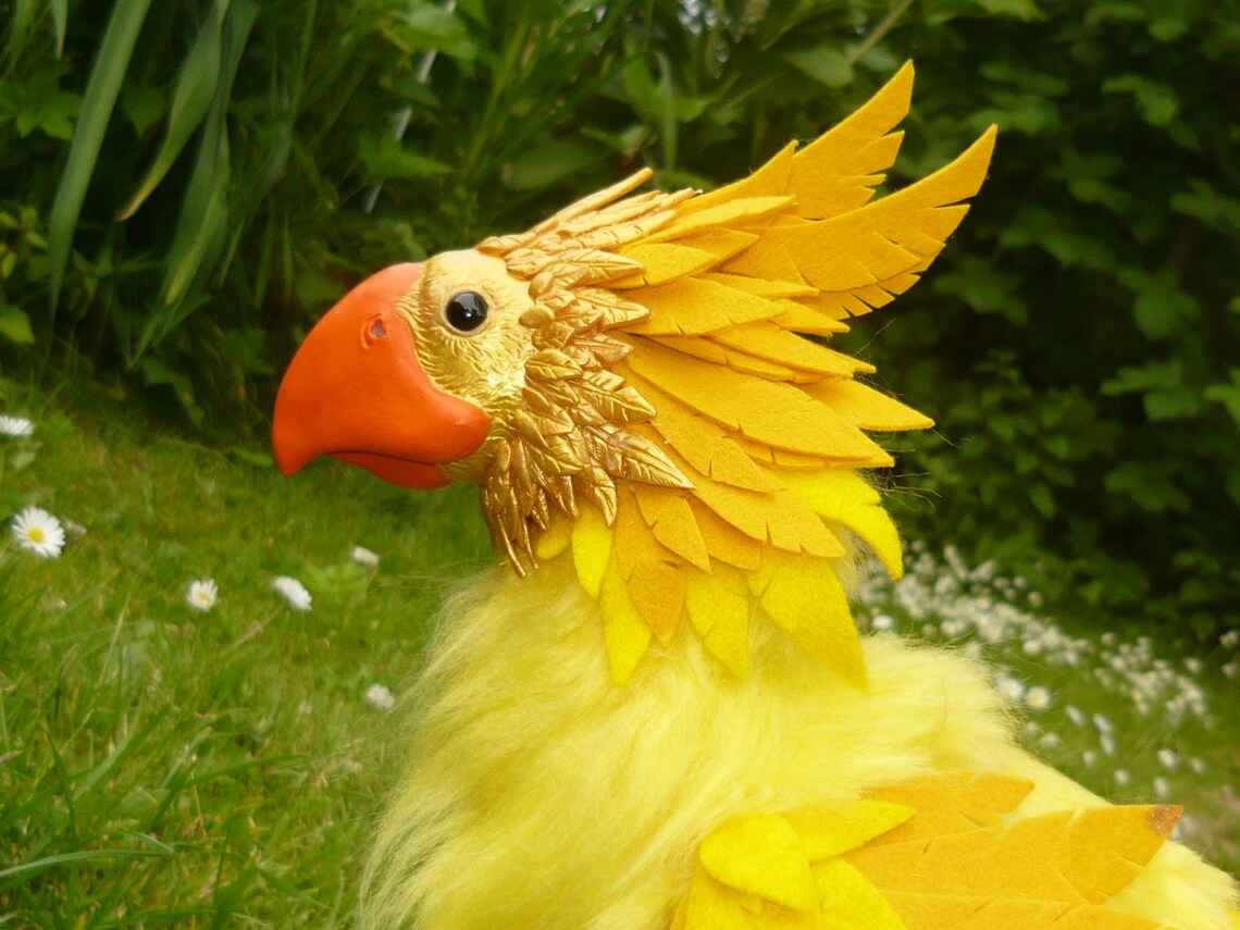 FinalFantasy Chocobo - OOAK Posable Doll - "Made to Order" - Etsy.de