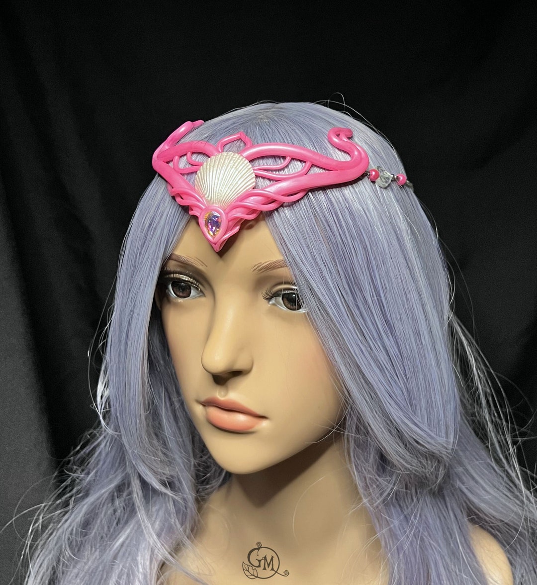 Pink Reef Princess - Handsculpted Merfolk Tiara With Real Seashell ...
