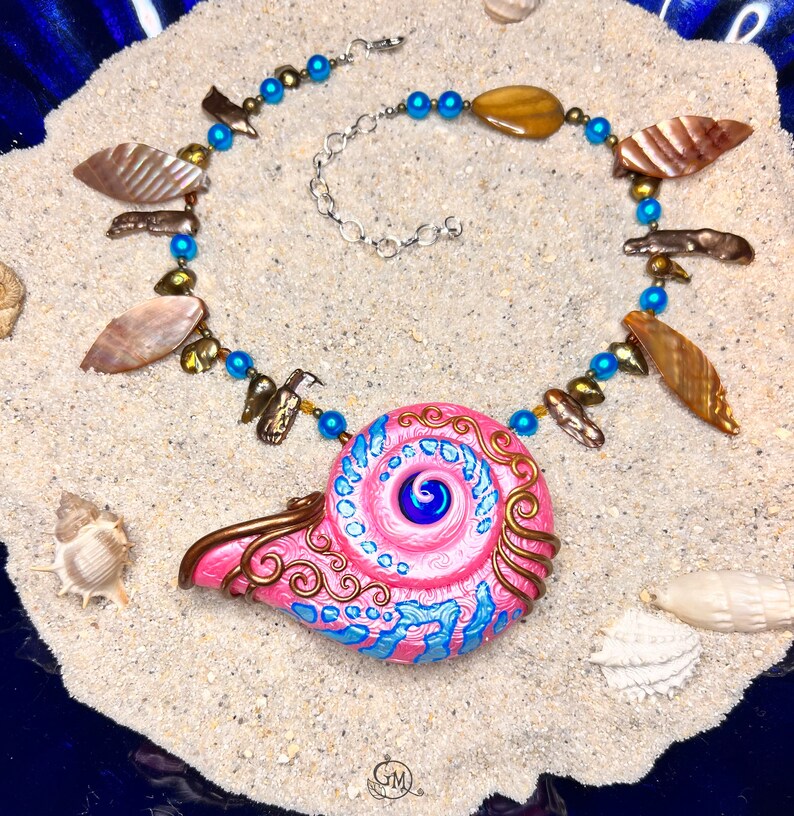 Rose Reef Princess' Shell - Unique Merfolk Necklace - Mermaid Jewelry ...