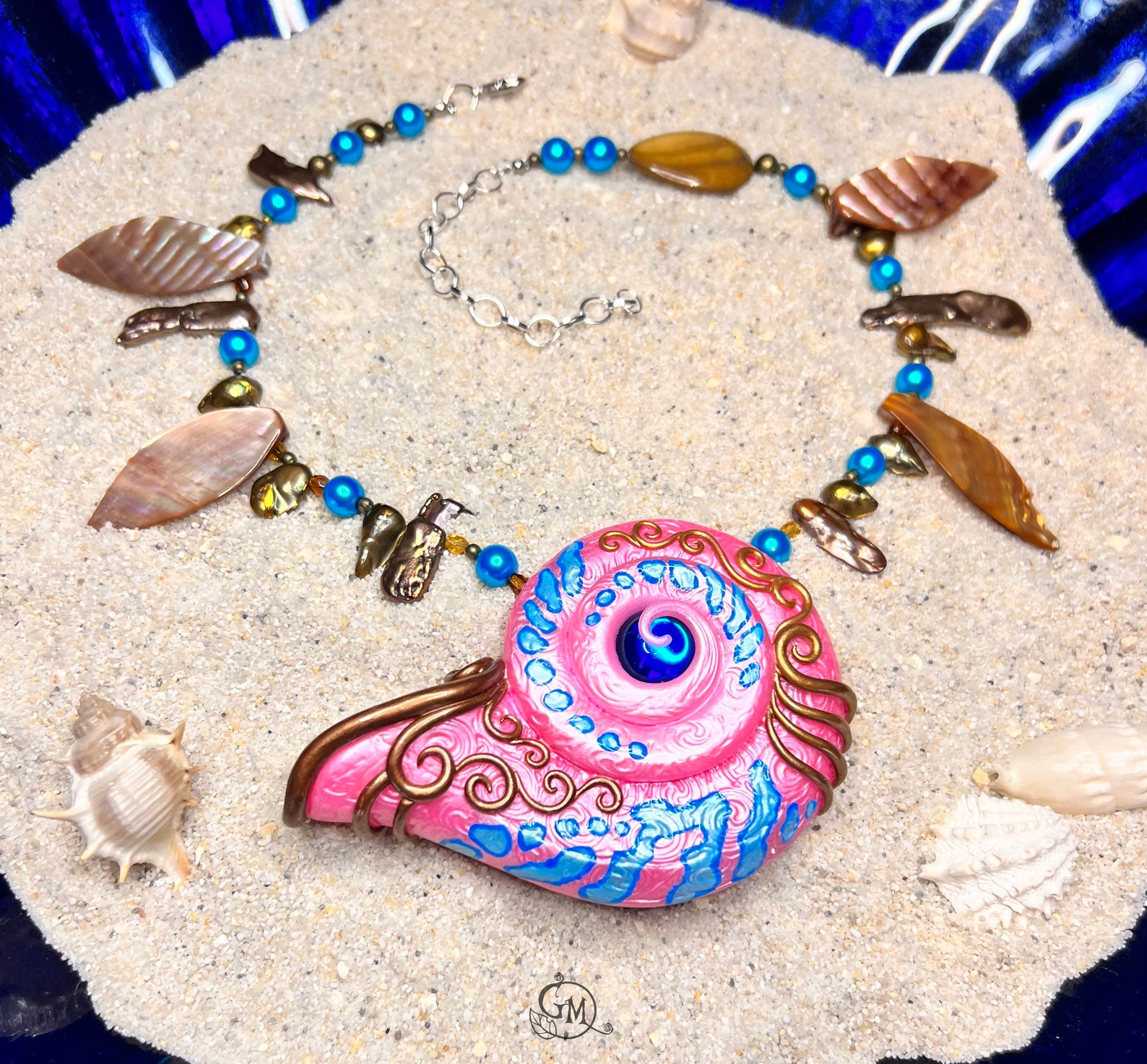 Rose Reef Princess' Shell - Unique Merfolk Necklace - Mermaid Jewelry ...