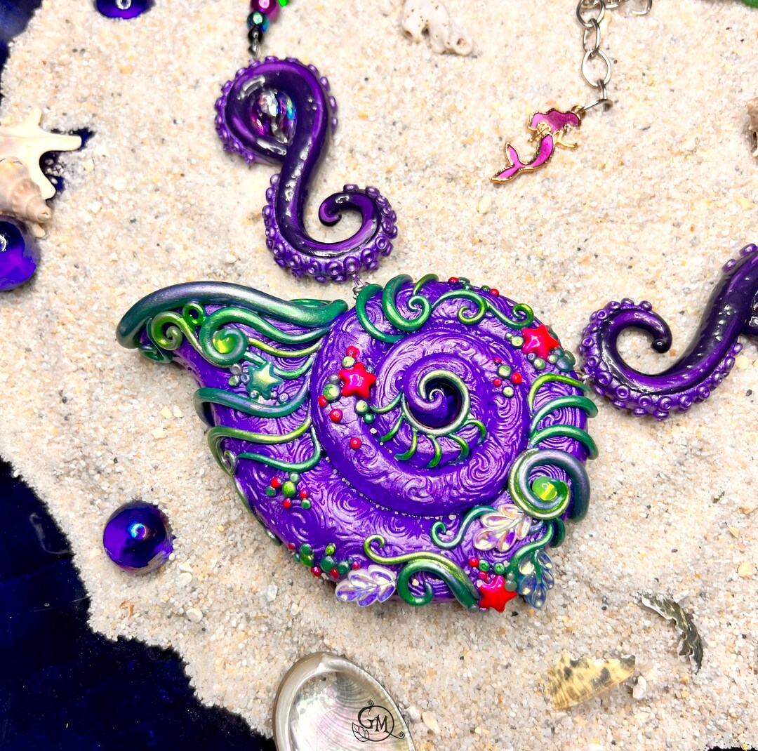 The 7th Sister and the Seawitch Unique Merfolk Necklace Mermaid Jewelry ...