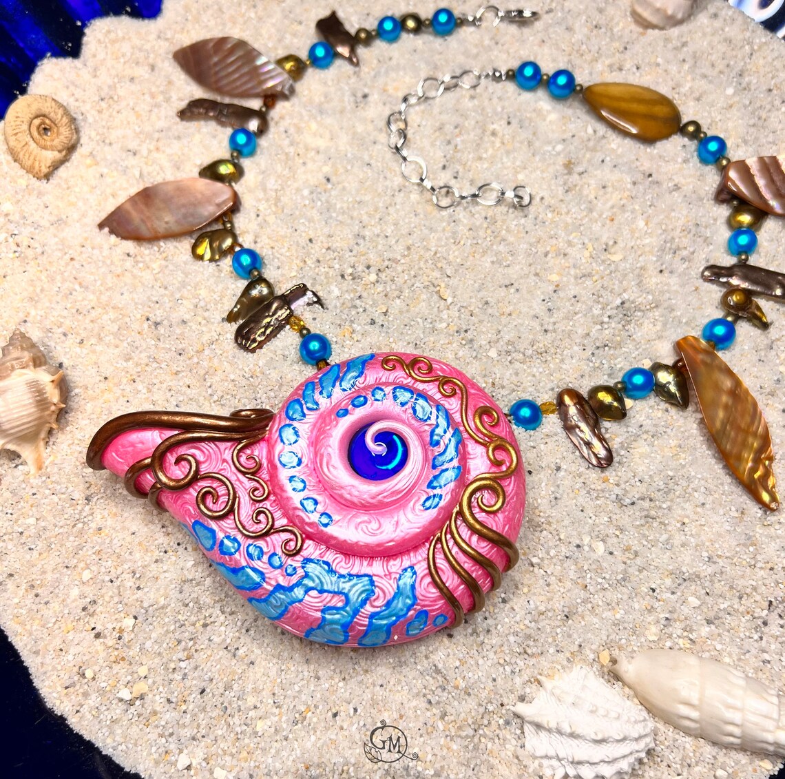 Rose Reef Princess' Shell - Unique Merfolk Necklace - Mermaid Jewelry ...