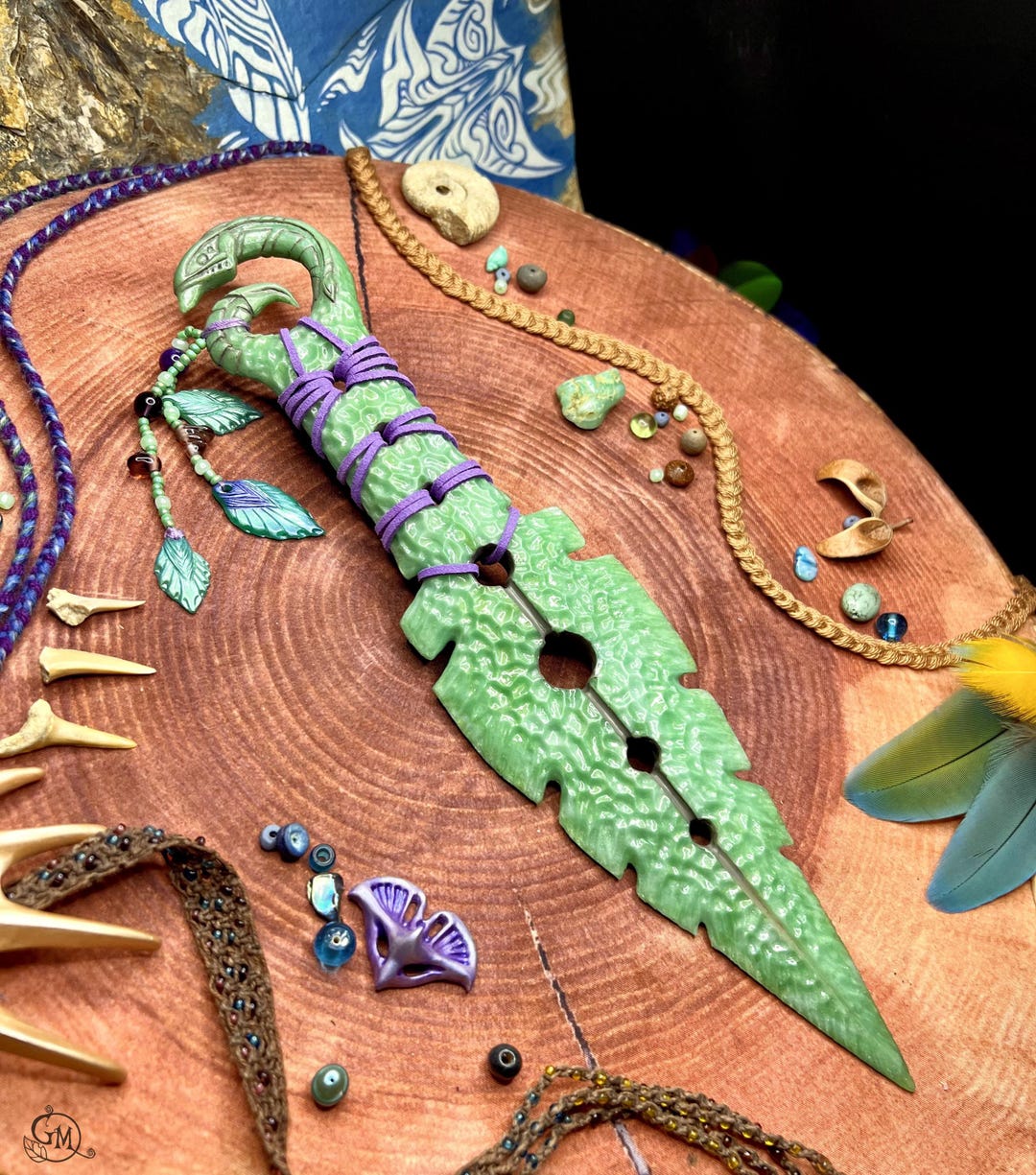 Jade Banshee - Na'vi Dagger - OOAK Replica Costumery Weapon - AVATAR - Etsy