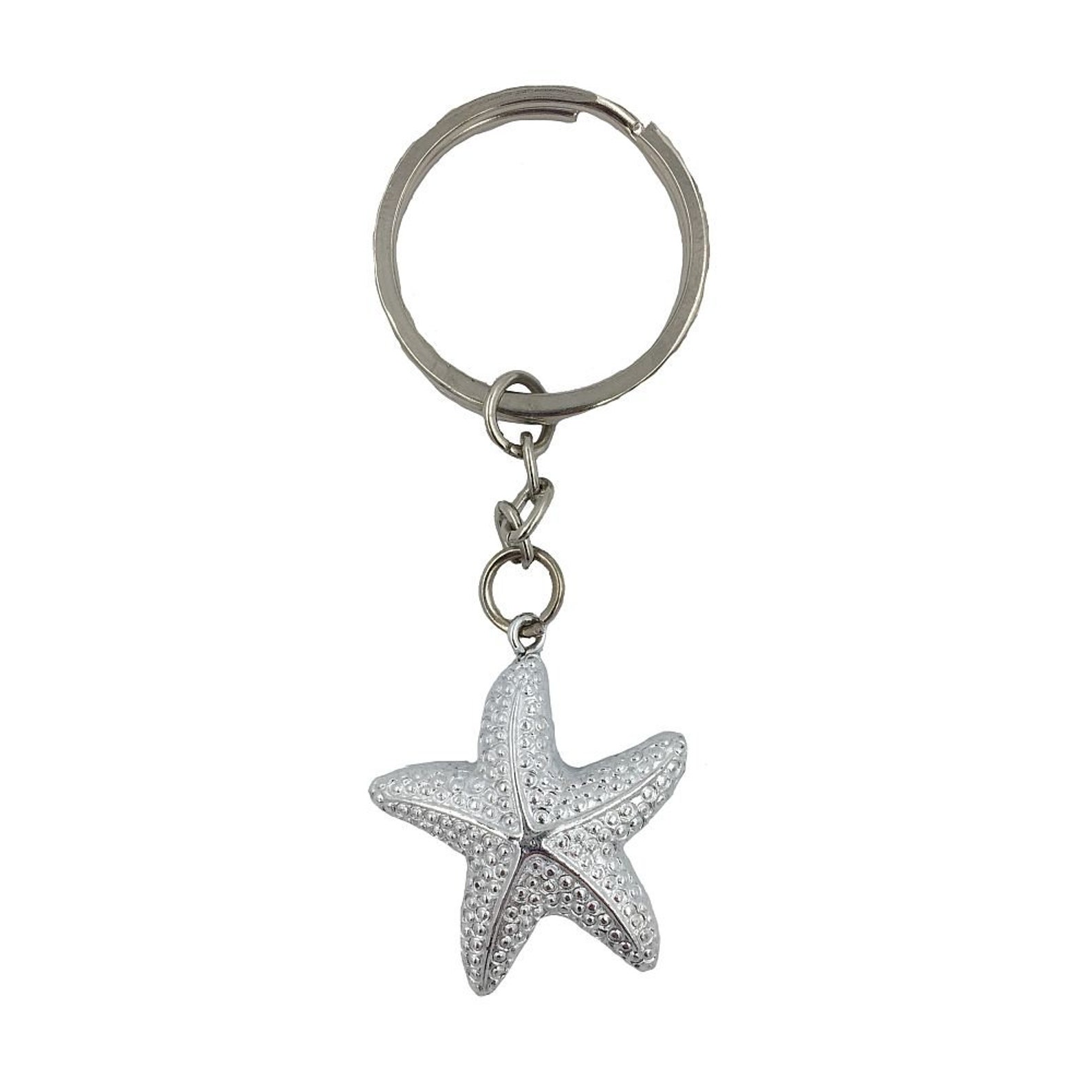 Starfish Keychain Favors Nautical Key Ring Sea Star Key - Etsy