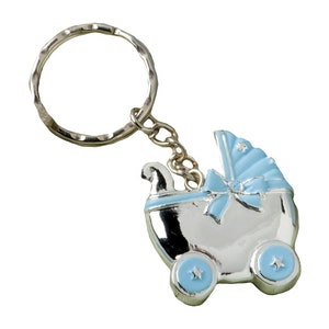 Blue Baby Carriage Key Chains It's A Boy Baby Shower - Etsy