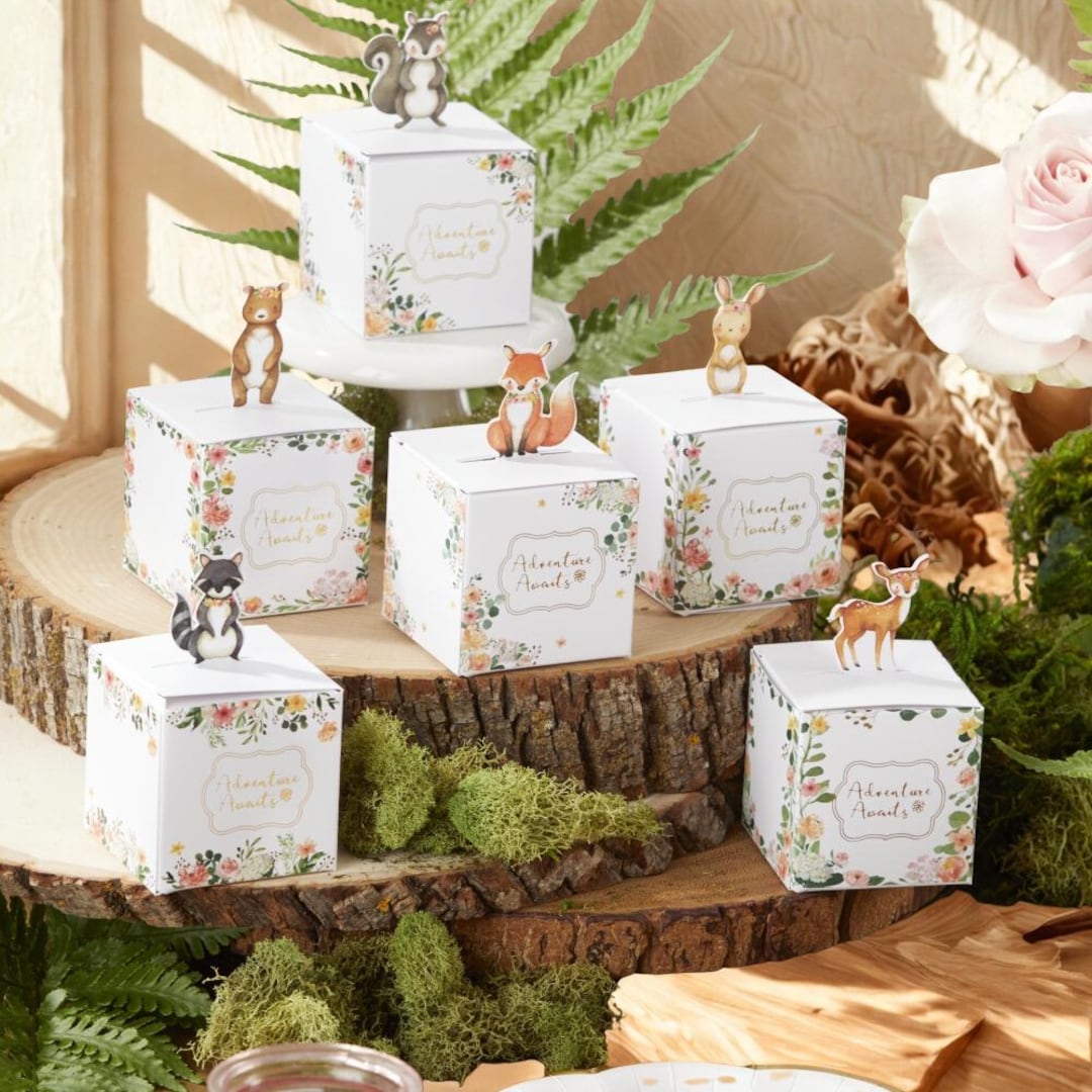 Woodland Baby Shower Party Favor Box (set of 24): Includes 6 Different ...
