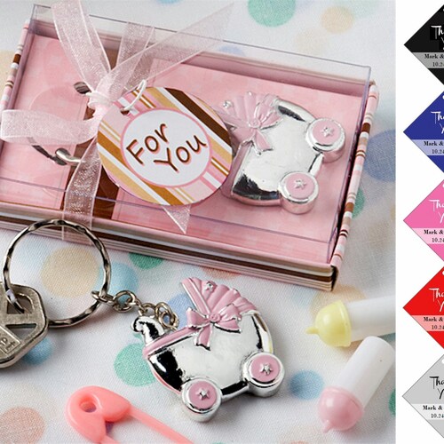 Blue Baby Carriage Key Chains It's A Boy Baby Shower - Etsy