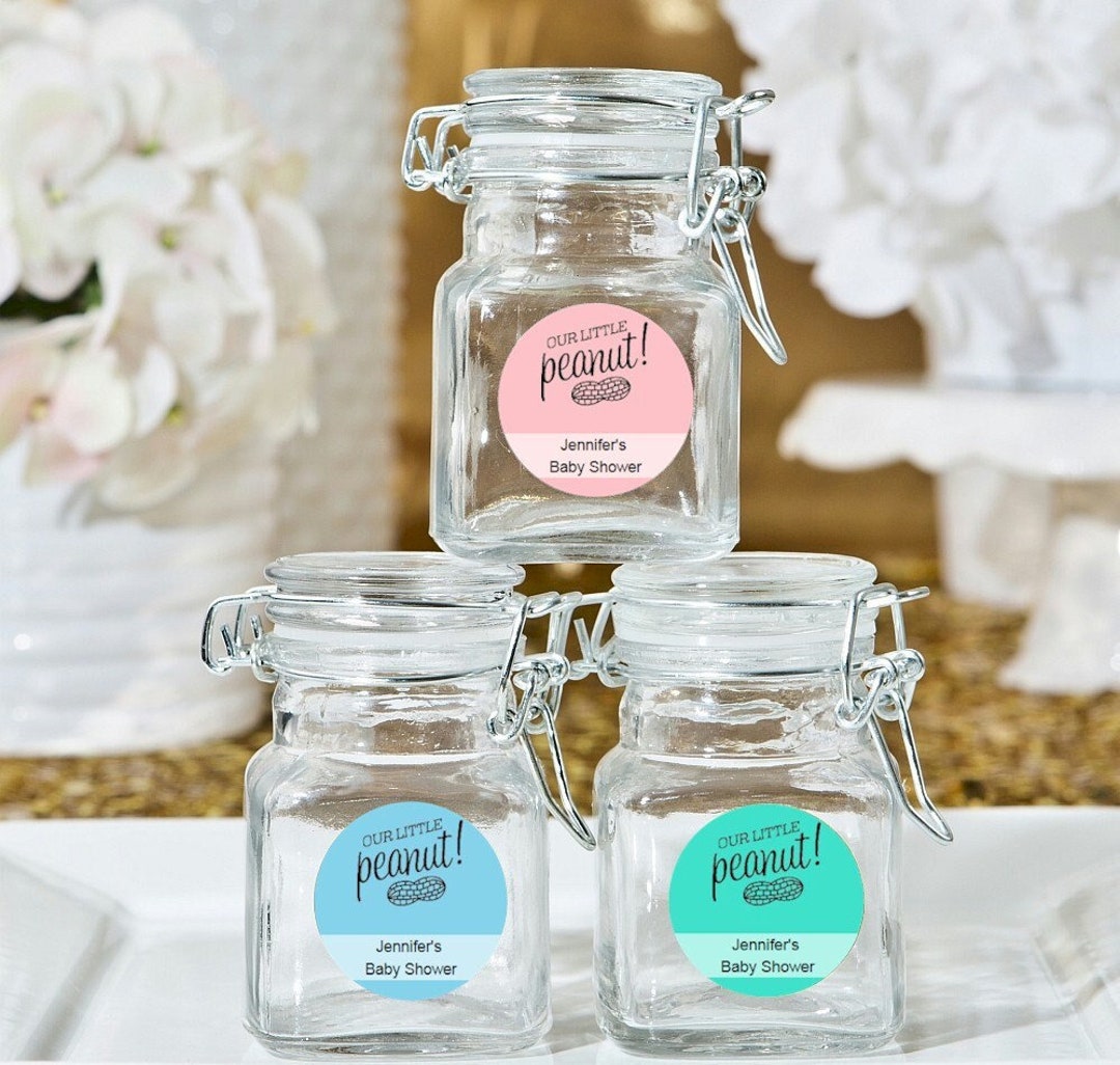 12 Apothecary Glass Jar Baby Shower Favors, Personalized It's A Girl ...