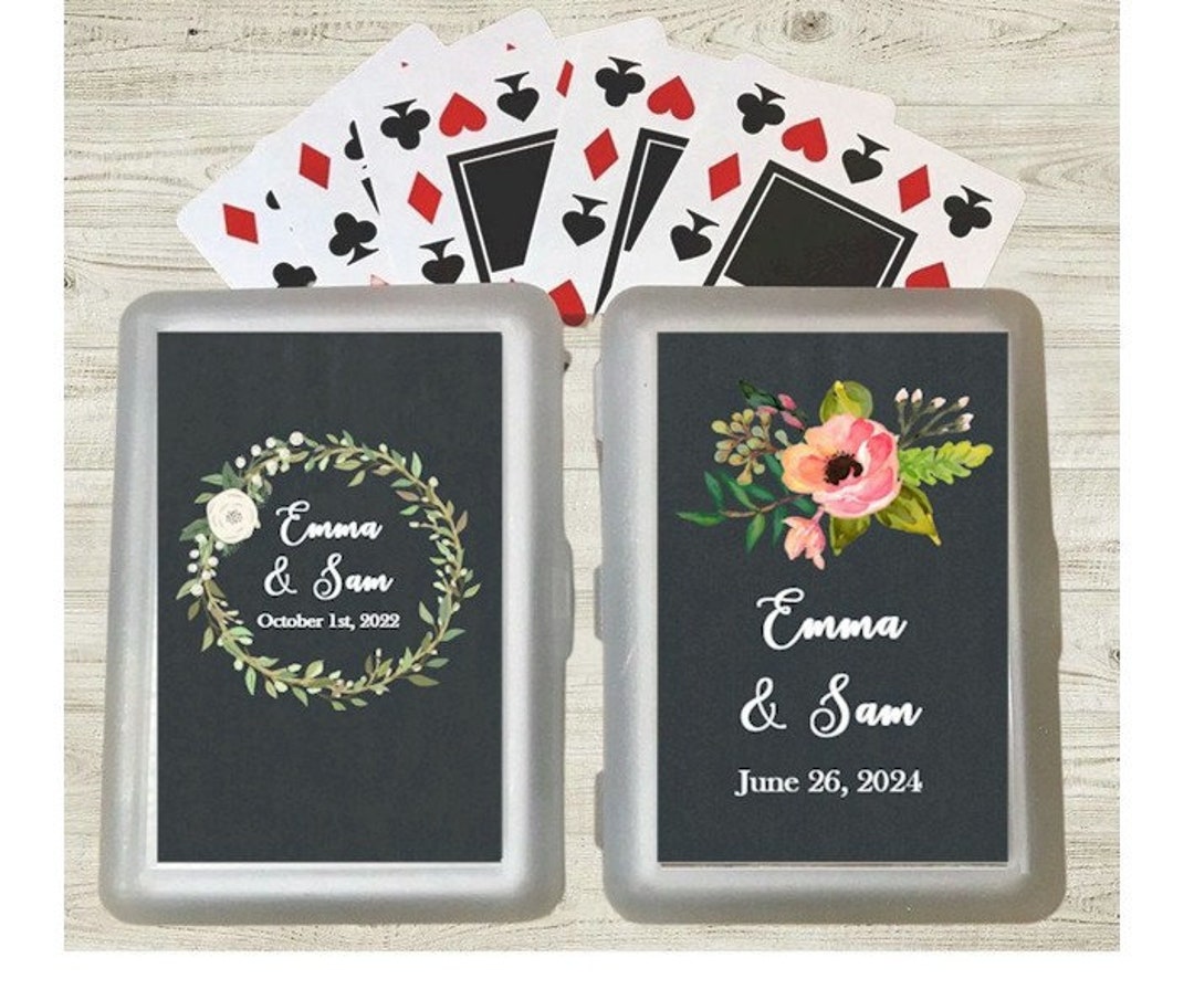 12 Deck of Playing Cards Personalized Chalkboard Stickers, Poker Cards ...