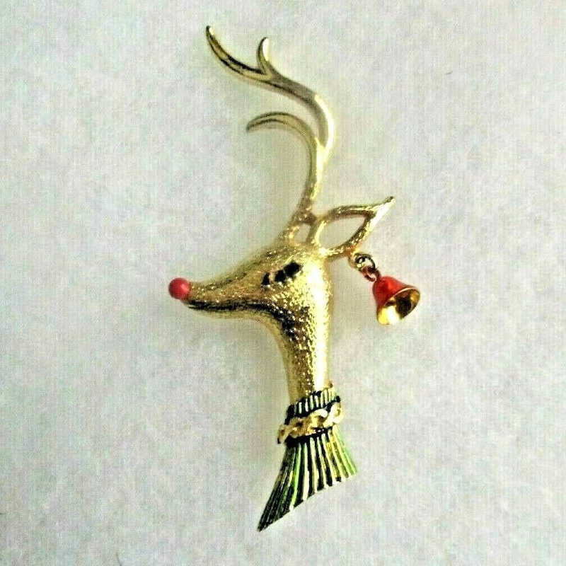 Reindeer Pin - Etsy