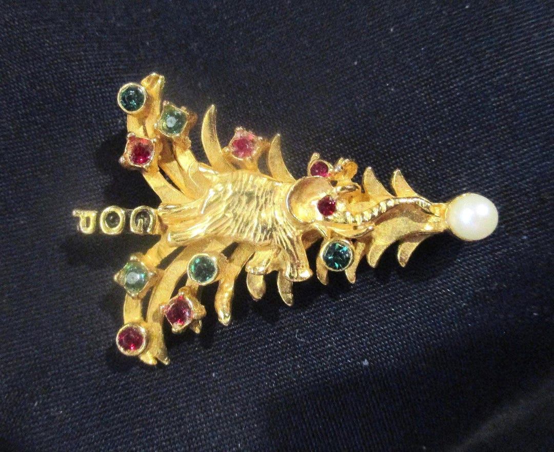 Rarest REPUBLICAN ELEPHANT Christmas Tree Brooch Gop Grand Old Party ...