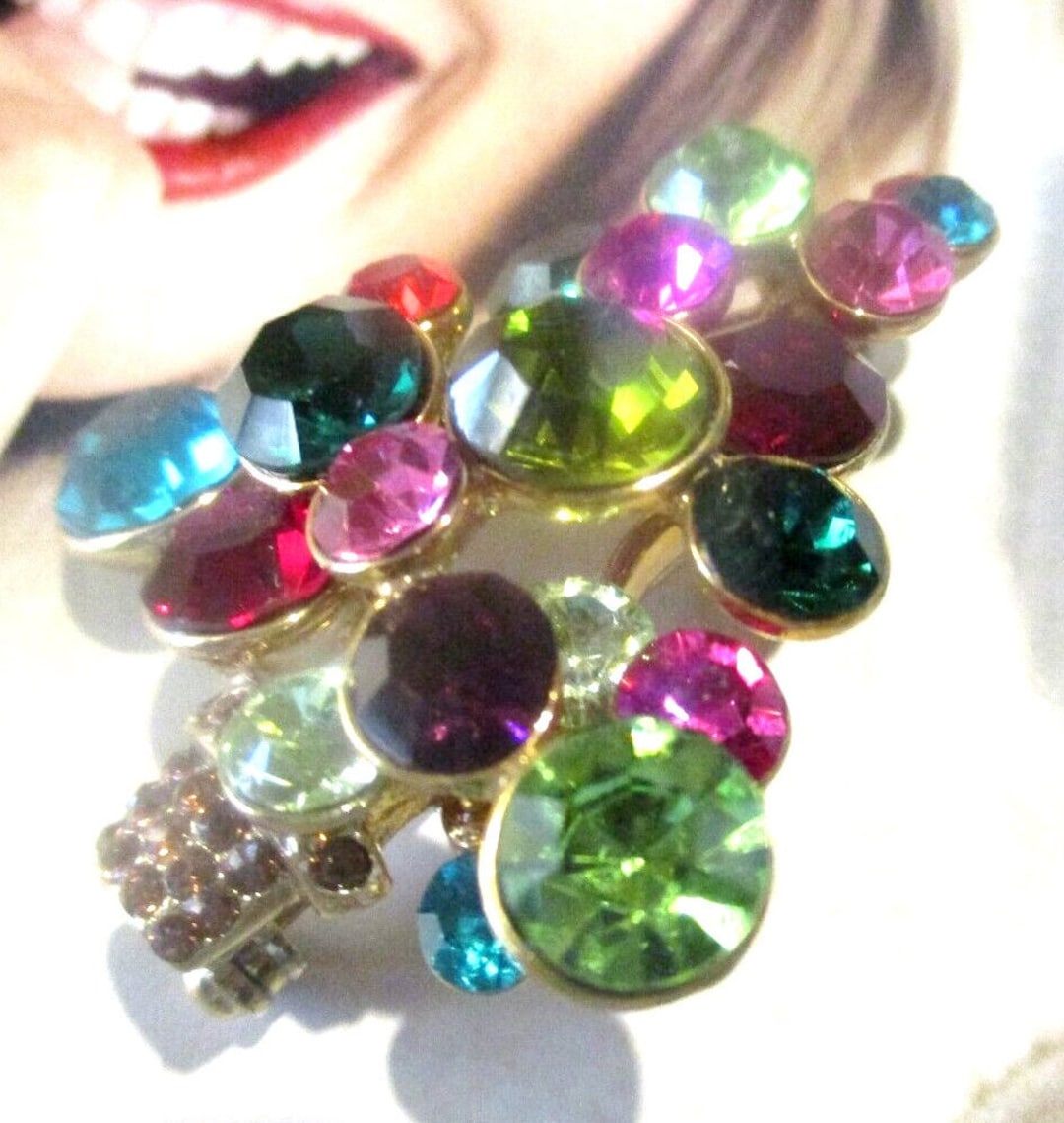 TALBOTS Tiny Bubbles Christmas Tree Pin Joyful 3-D Eye Popping ...