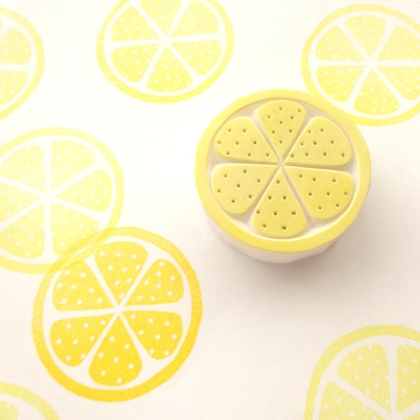 Lemon Rubber Stamp - Etsy
