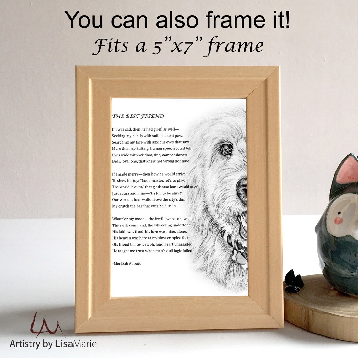 Printable Dog Card Inspirational Art Dog Lover Gift Golden - Etsy