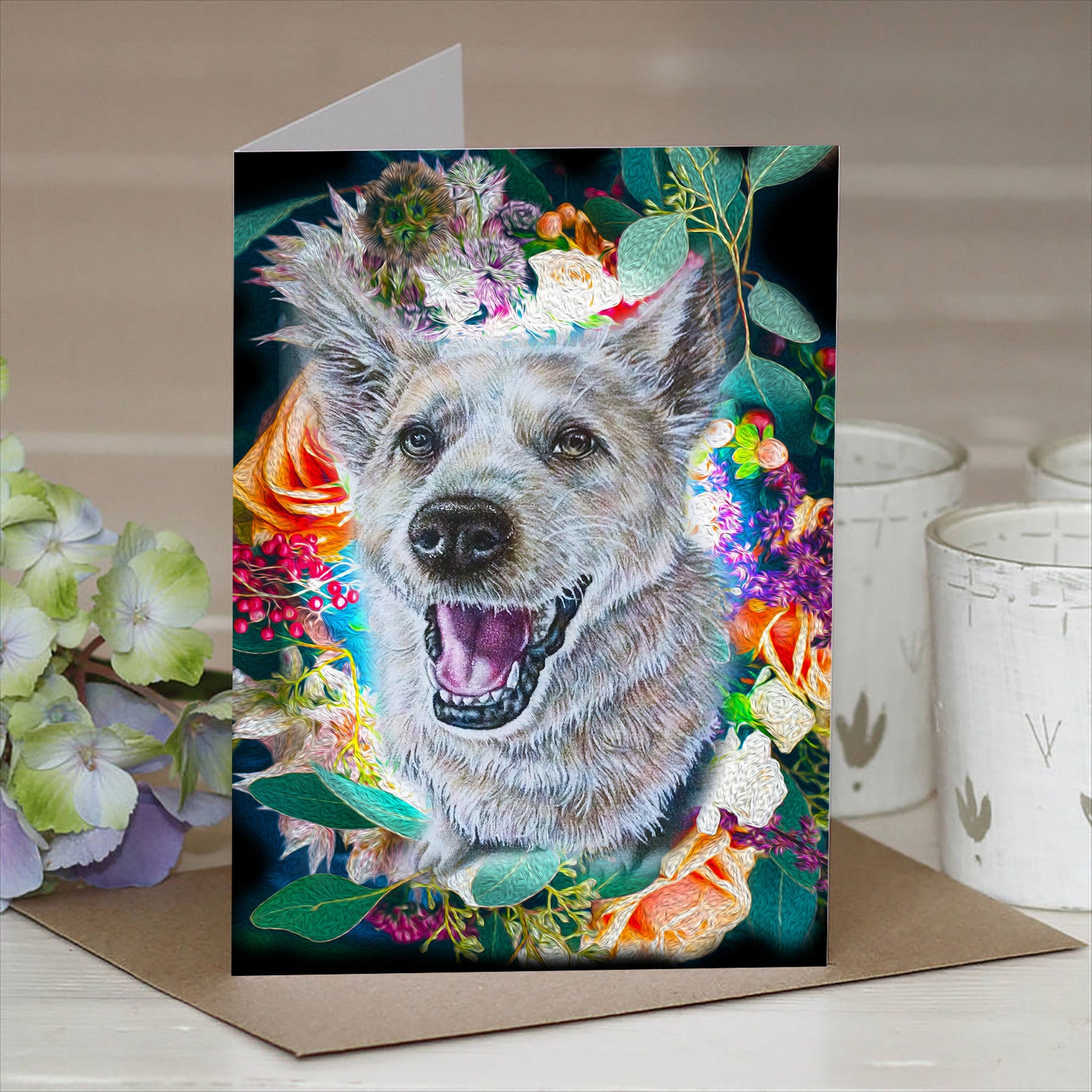 Printable Dog Card Diy Card Printable Blank Cards Digital - Etsy