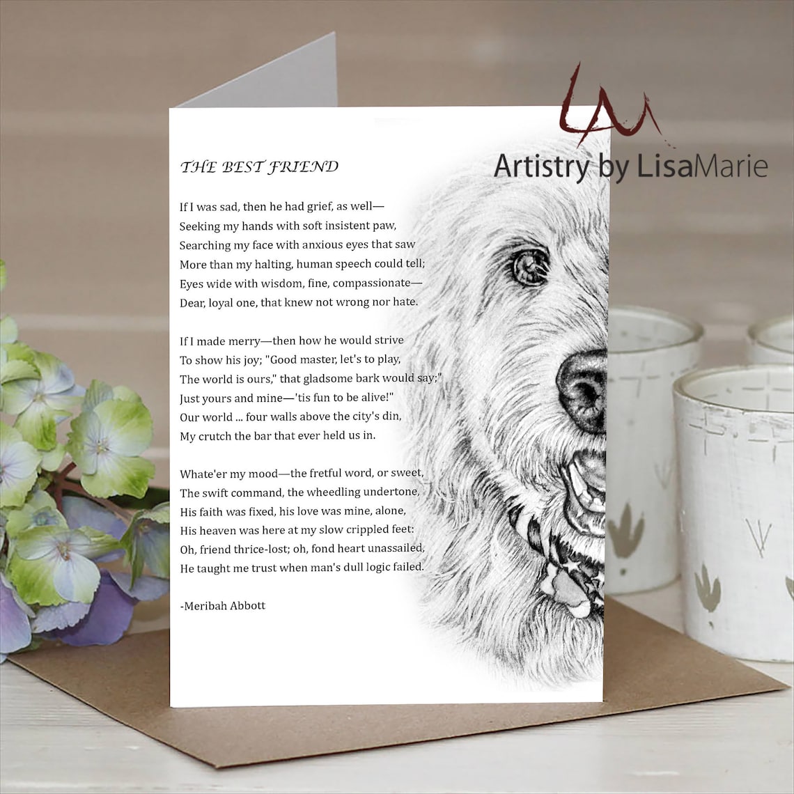 Printable Dog Card Inspirational Art Dog Lover Gift Golden - Etsy