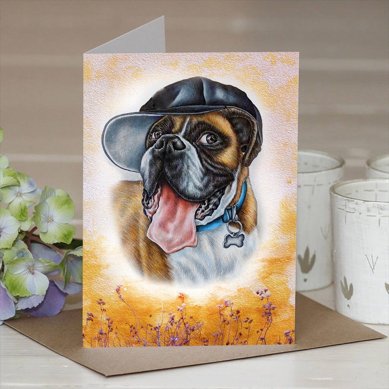 Printable Blank Dog Greeting Card Adorable Cute Dog Lover - Etsy