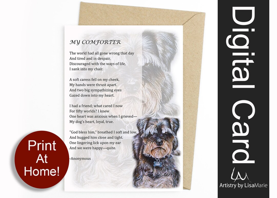 Printable Cards Pet Memorial Dog Lover Gift Dog Mom Last - Etsy
