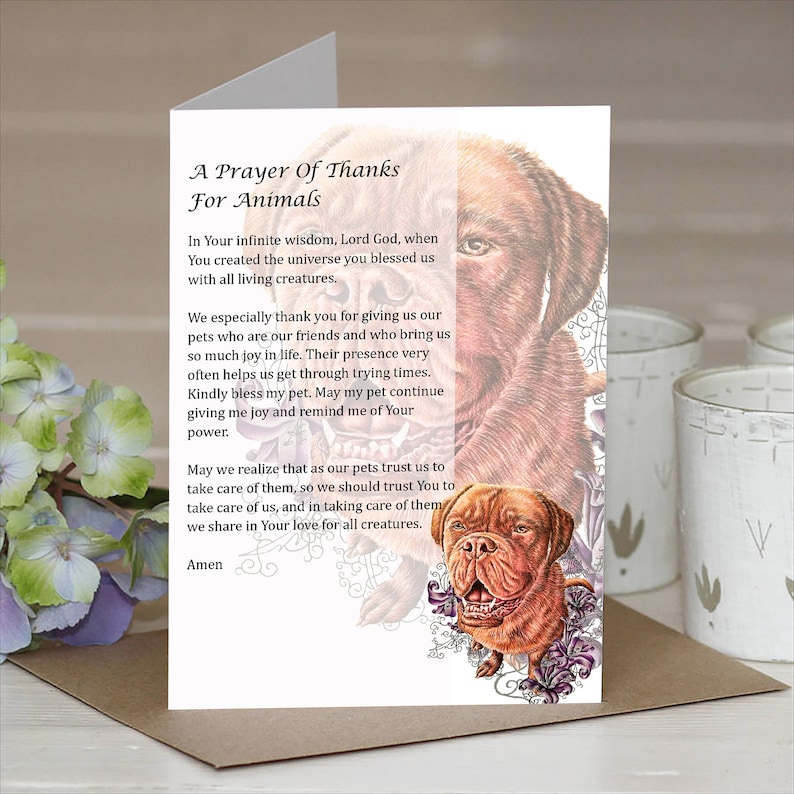 Pet Prayer Dog Greeting Card Printable Pet Memorial Psalm for - Etsy
