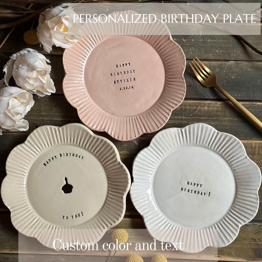 Personalized 7" Birthday Plate Custom Ceramic Birthday Plate Choose ...