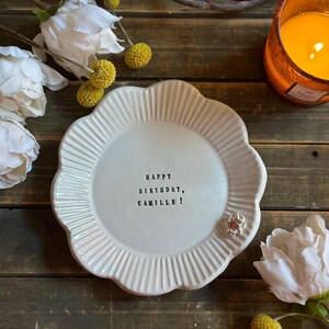 Personalized 8.5" Birthday Plate Custom Ceramic Birthday Plate Choose ...