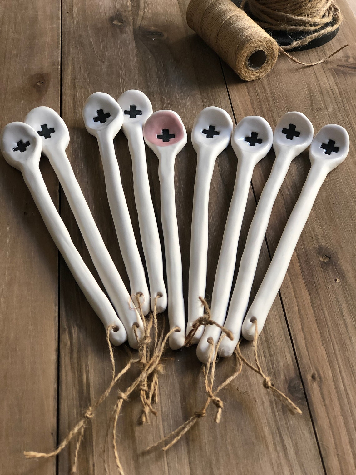 Porcelain Swiss Cross Spoon. - Etsy