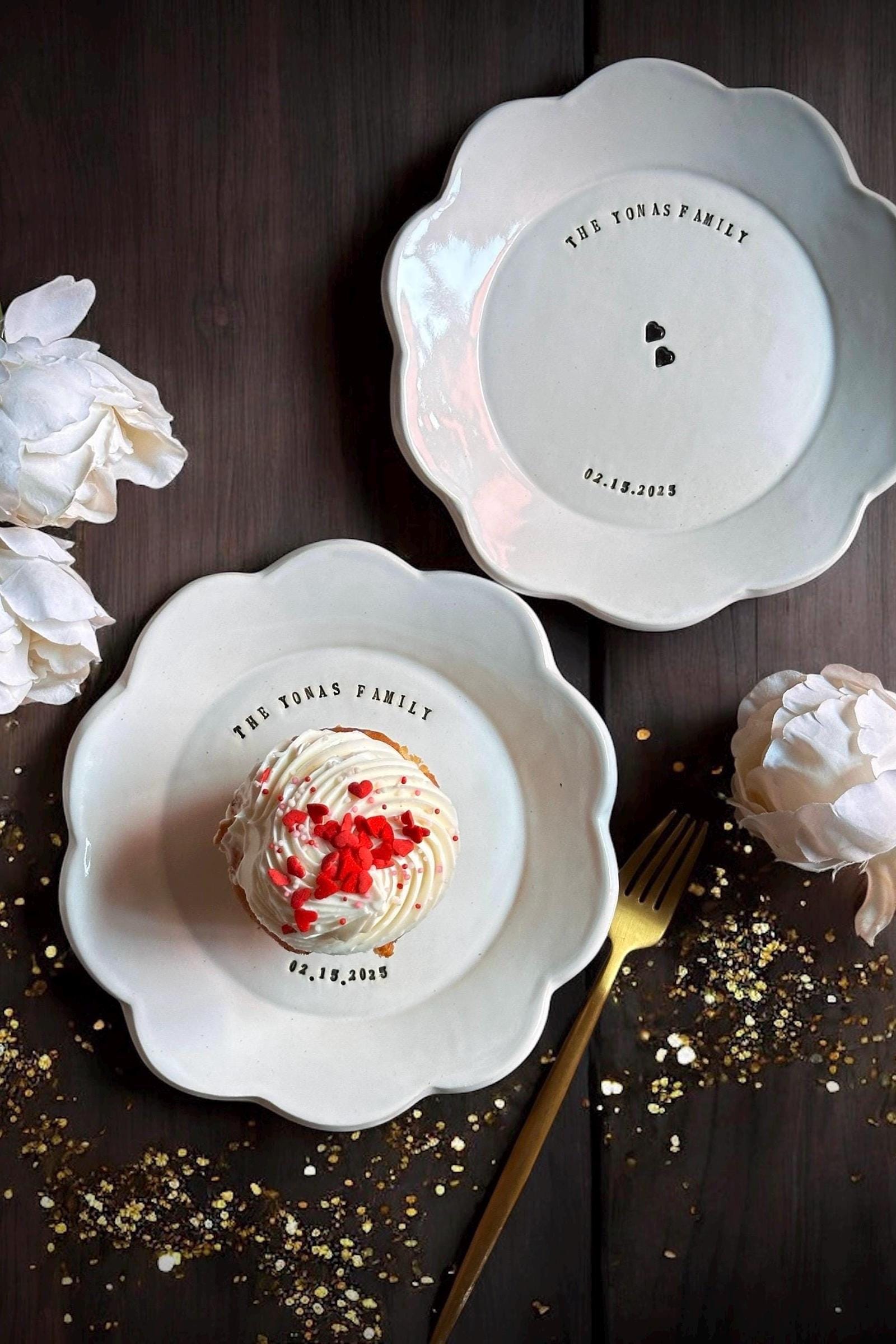 Wedding Plate Personalized Handmade Ceramic 7" Custom Engraved Wedding ...