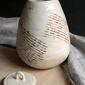 Handmade Ceramic Vision Bowl — Personalized Bucket List Jar With Lid ...