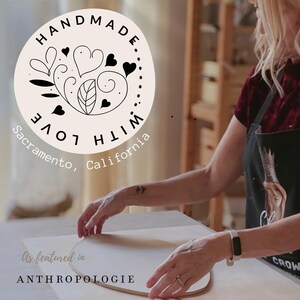 Handmade Ceramic HOPE Vase Winterscape Treeline Modern Minimalist Vase ...