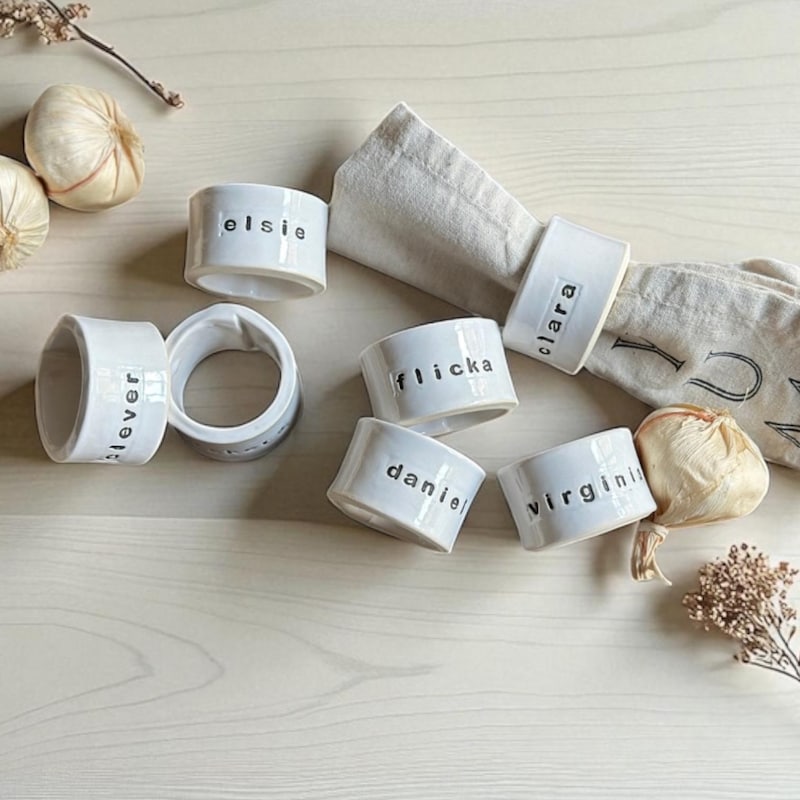 Ceramic Napkin Rings - Etsy