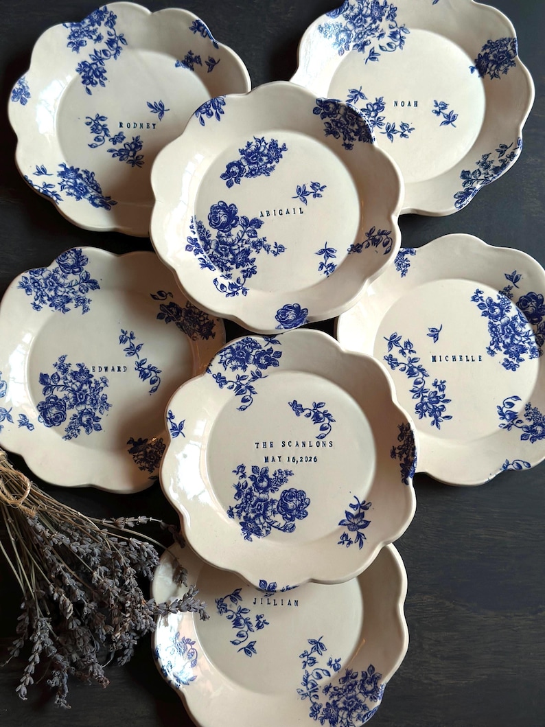 Personalized Wedding Party Plates – Custom Ceramic Keepsakes for ...
