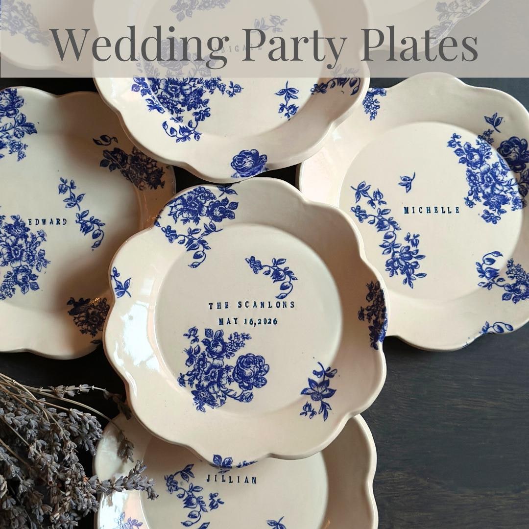 Personalized Wedding Party Plates – Custom Ceramic Keepsakes for ...