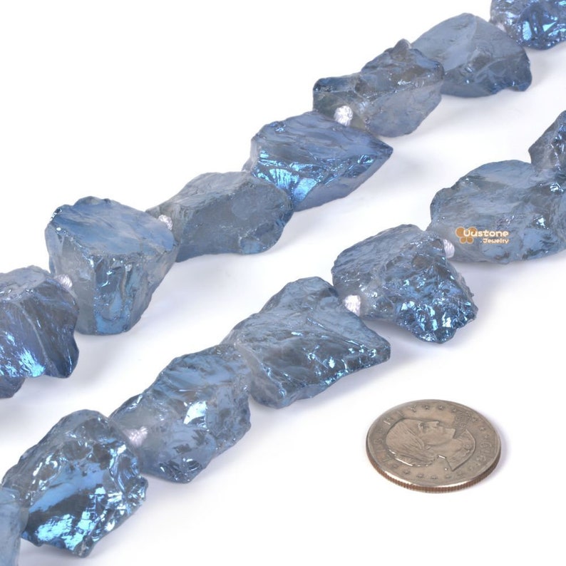 0373 Blue coated clear quartz rock crystal Raw facet rough | Etsy