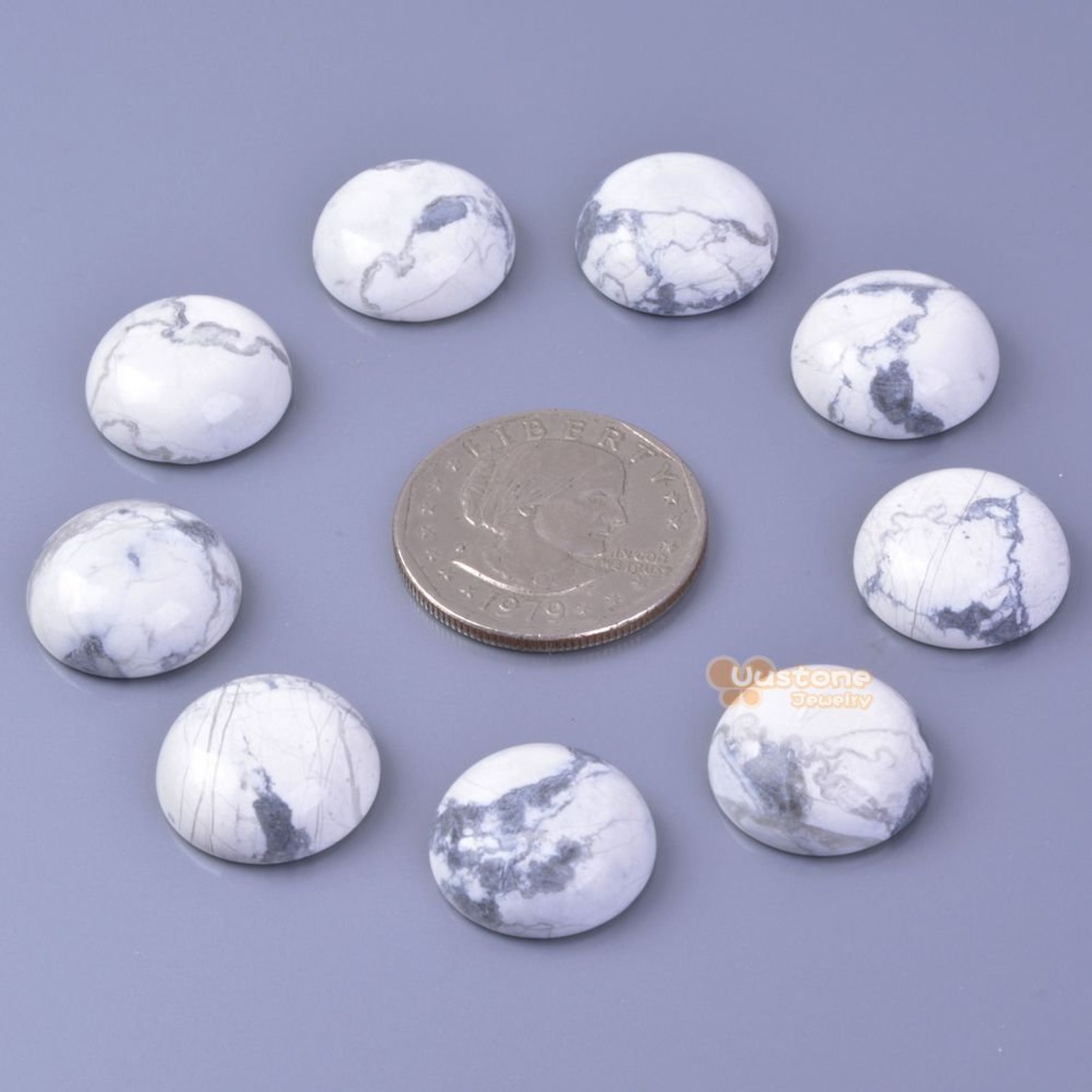 18mm Howlite Gemstone Round Cab Cabochon - Etsy