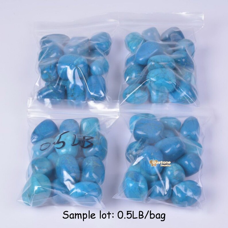 1/2LB Dyed Turquoise Howlite Tumbled Stone Specimen Collection - Etsy