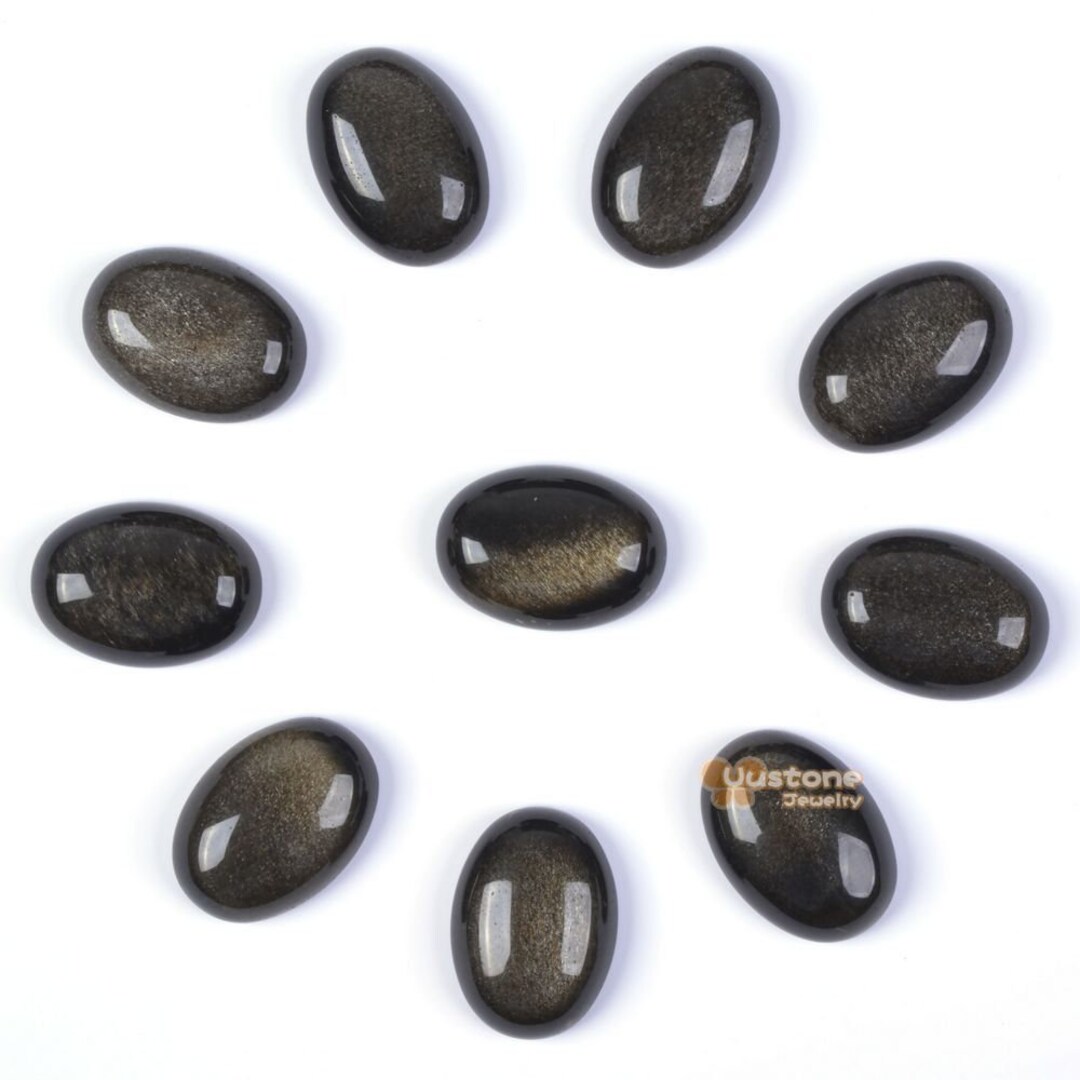 18mm Golden Obsidian Gemstone Oval Cab Cabochon - Etsy