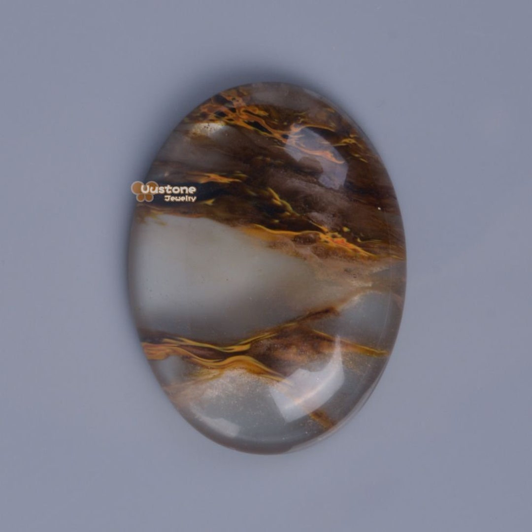 40mm Synthetic Volcano Cherry Quartz Oval Flatback Cab Cabochon - Etsy