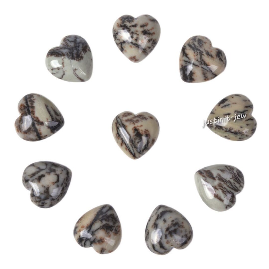20mm Chinese Painting Jasper Rock Crystal Puff LOVE Hearts Crystal ...