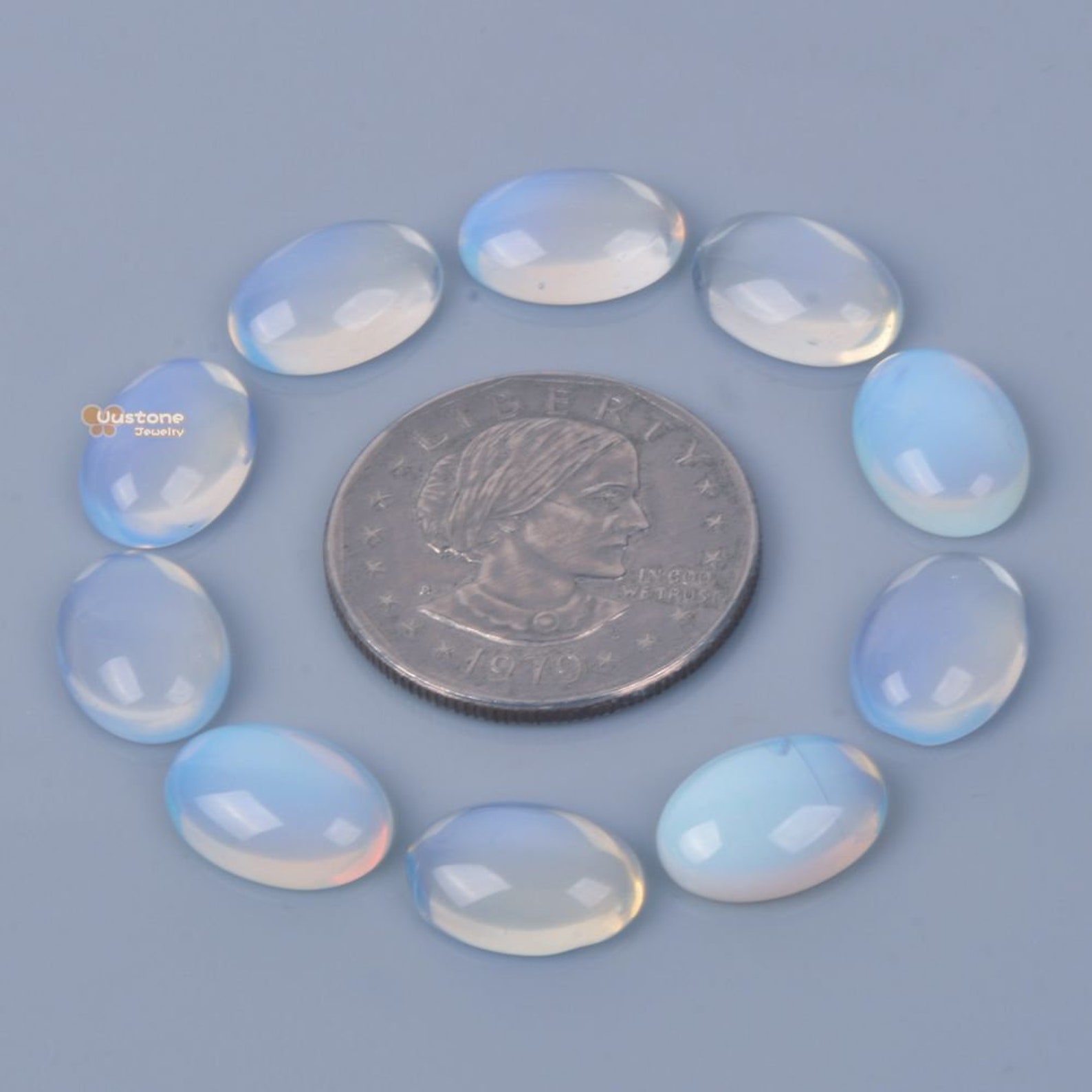 14mm Synthetic Opalite Gemstone Oval Flatback CAB Cabochon - Etsy
