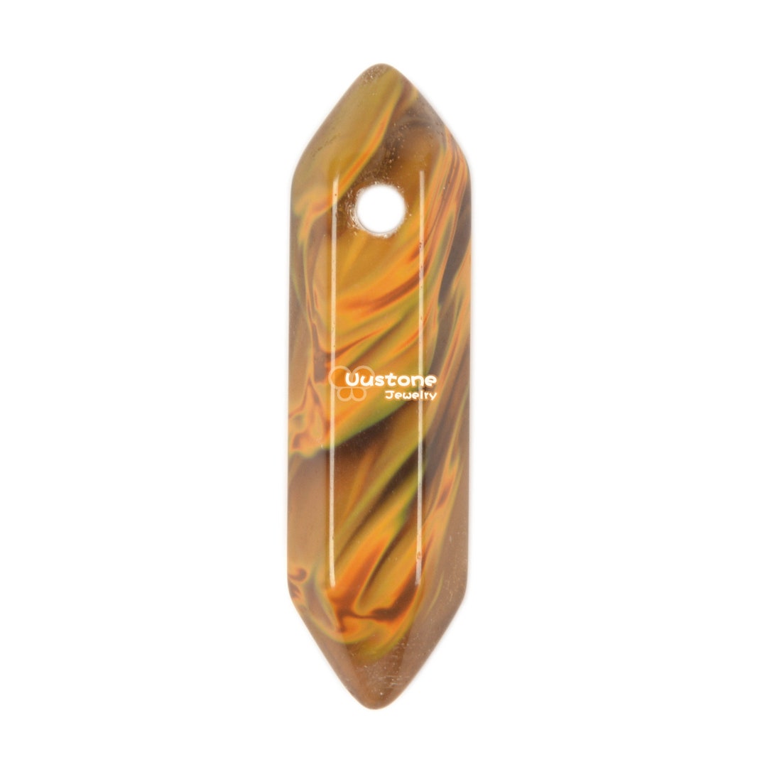 Synthetic Volcano Cherry Quartz Crystal Healing Hexagonal Point Pendant ...