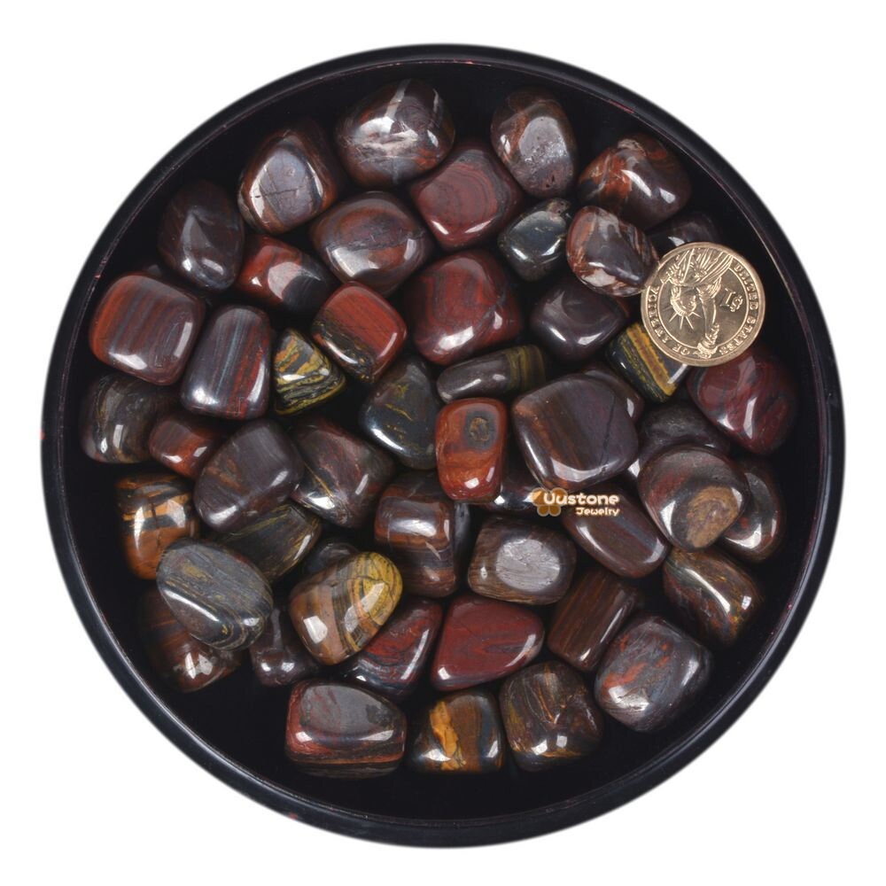 1/2LB Tiger Iron Tumbled Stone Specimen Collection Pocket Worry Healing ...