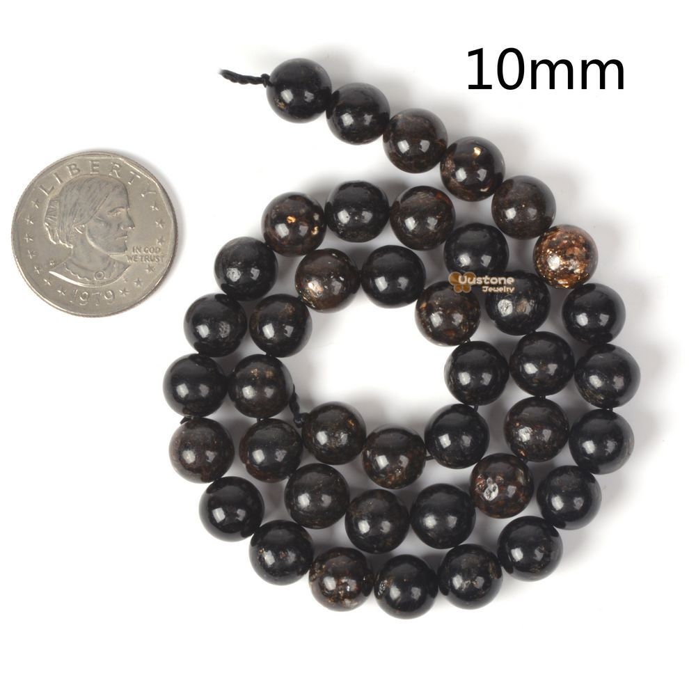 Biotite Round Ball Loose Gemstone Beads 6mm 8mm 10mm - Etsy UK