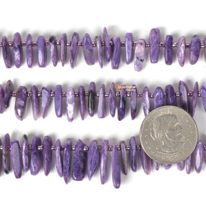 Natural Gemstone TOP Drilled Stick Slice Chip Loose Beads 16" DIY ...