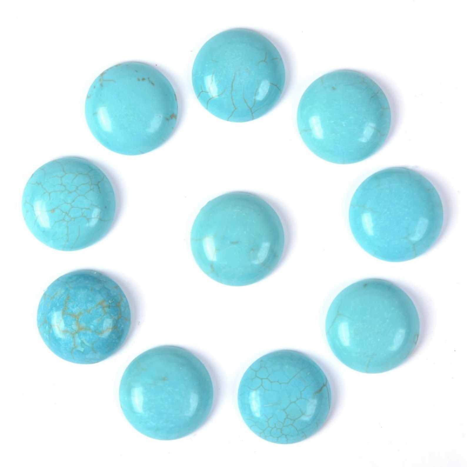 18mm Blue Howlite Turquoise Gemstone Round Cab Cabochon - Etsy