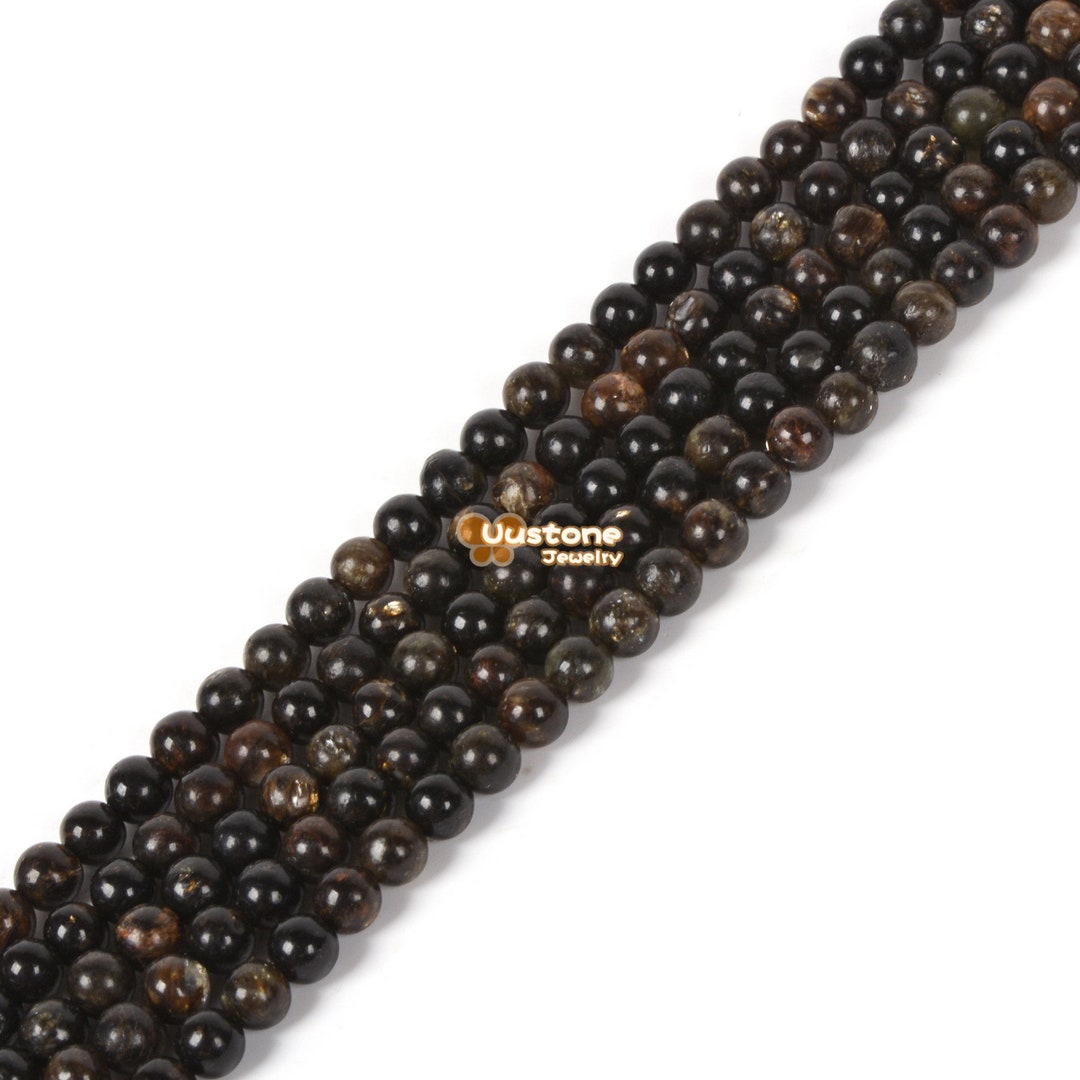 4mm Natural Biotite Round Ball Loose Beads DIY Jewelry Making Strand 15 ...