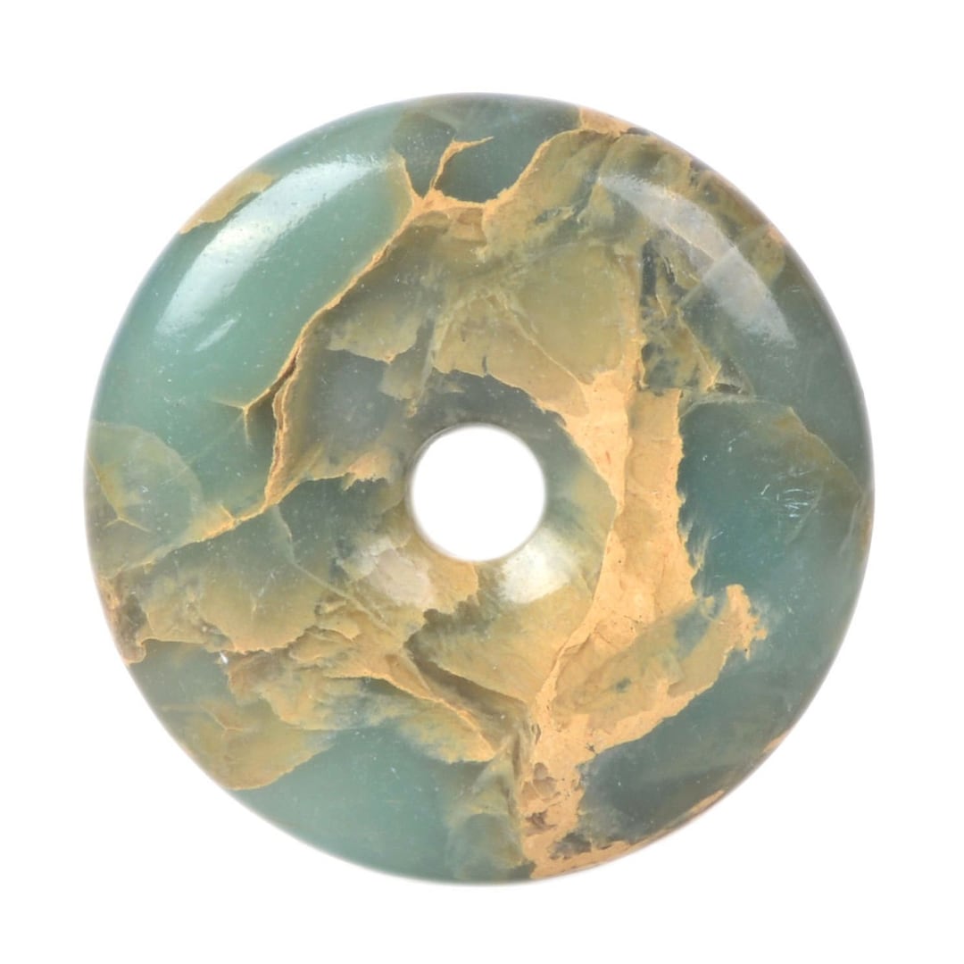 30mm G0128.37 Serpentine Donut Gemstone Pendant Focal Bead - Etsy