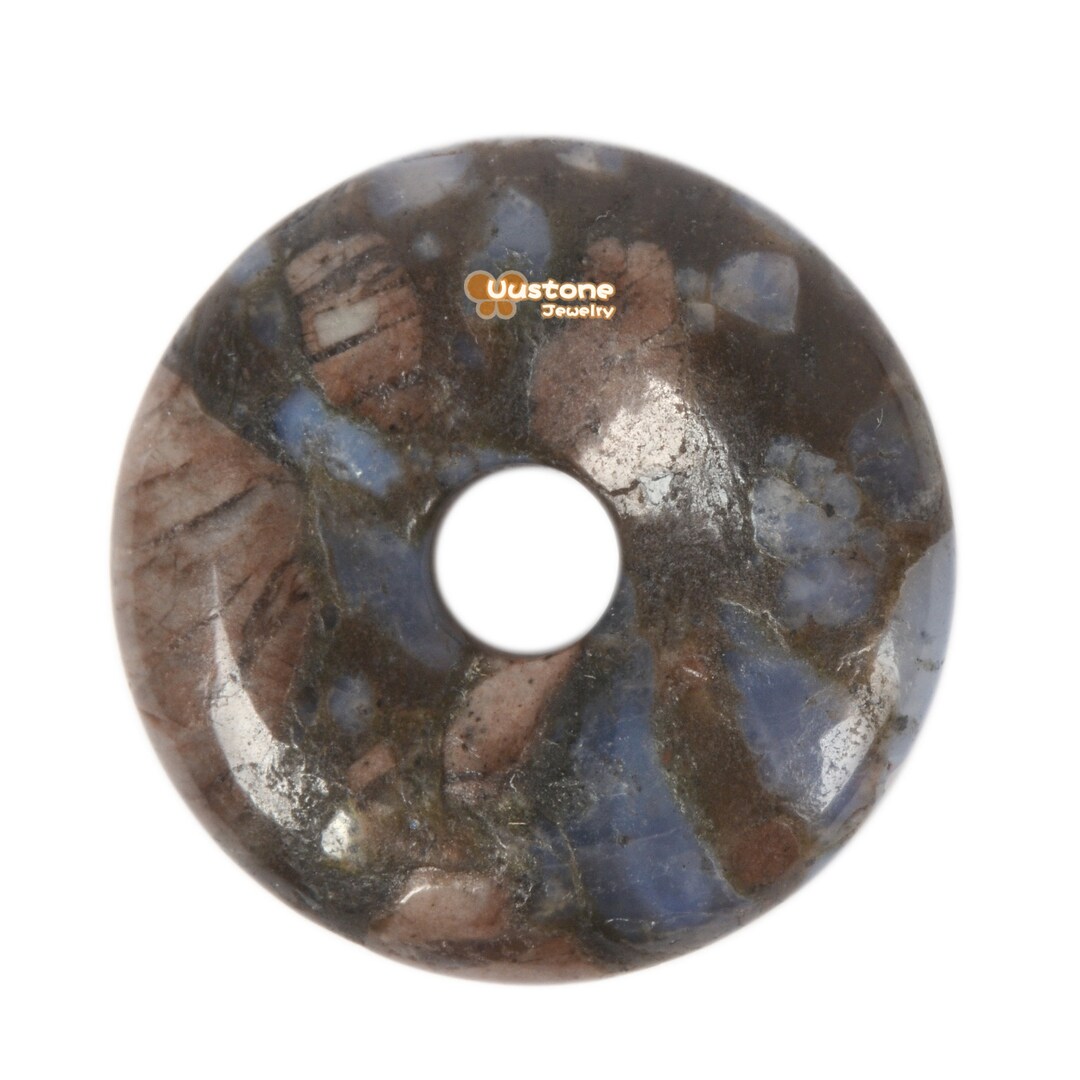 Llanite 25mm Healing Crystal Peace Donut Beads Lucky Circle Donut ...