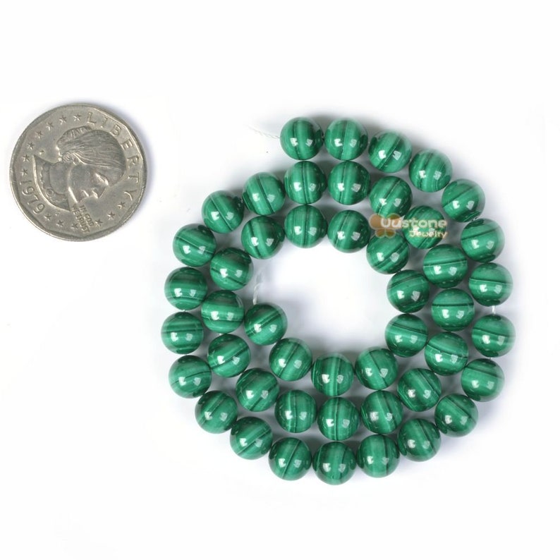 Malachite Round Loose Gemstone Beads 6mm 8mm 10mm - Etsy