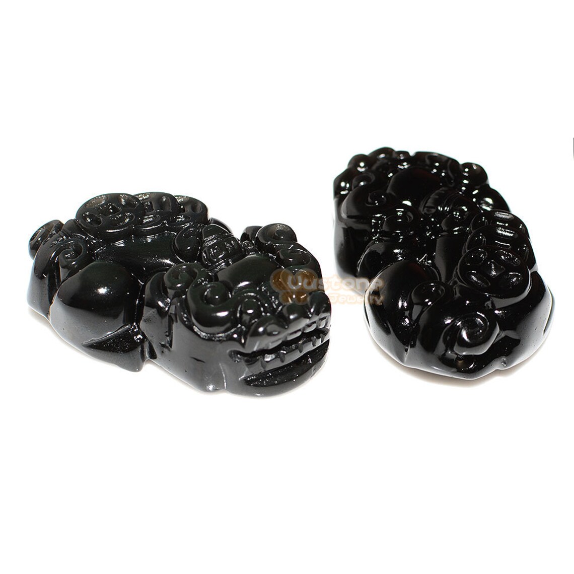 G2044 Pair Natural Rainbow Obsidian Pixiu Pendant Bracelet | Etsy